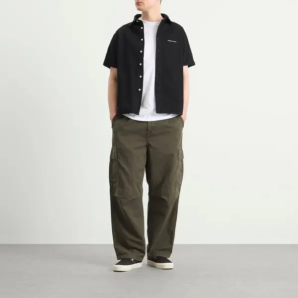 THISISNEVERTHAT Washed Denim Shorts Sleeve Shirt