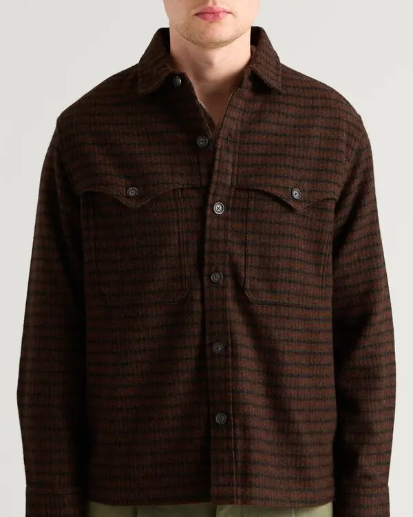 Barbour Heritage + Hatfield Os Houndstooth Overshirt