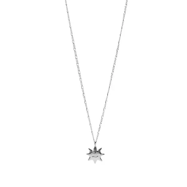 ALEC DOHERTY Better Days Sun Pendant Necklace - Silver