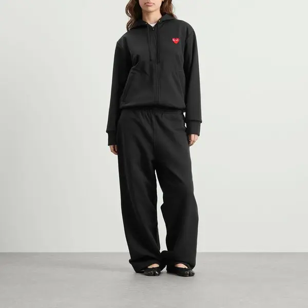 Play Comme Des Garcon Red Emblem Zip Hoodie