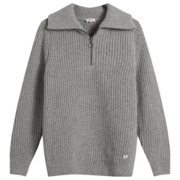 Armor Lux Half Zip Rib Knit Jumper