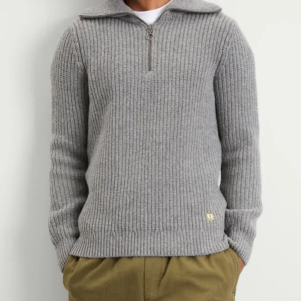 Armor Lux Half Zip Rib Knit Jumper