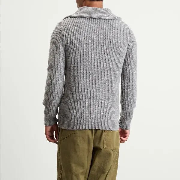 Armor Lux Half Zip Rib Knit Jumper