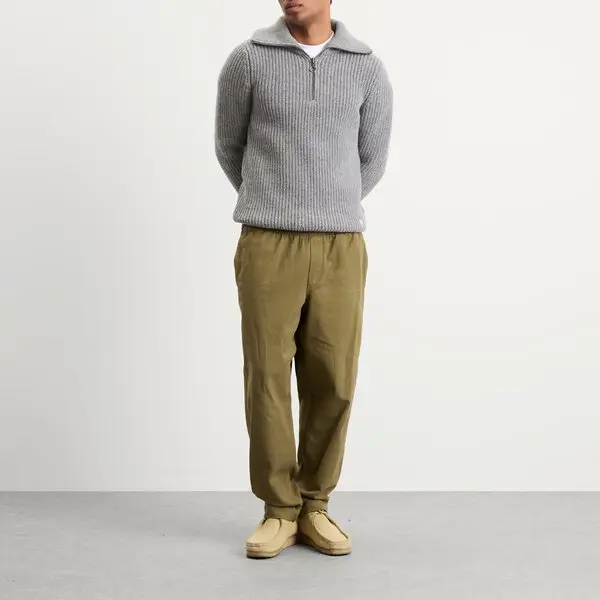 Armor Lux Half Zip Rib Knit Jumper