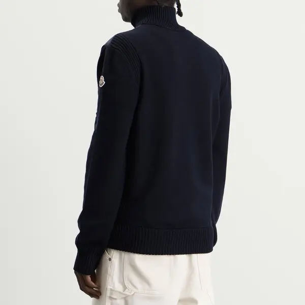 Moncler Hybrid Padded Front Wool Zip Jacket