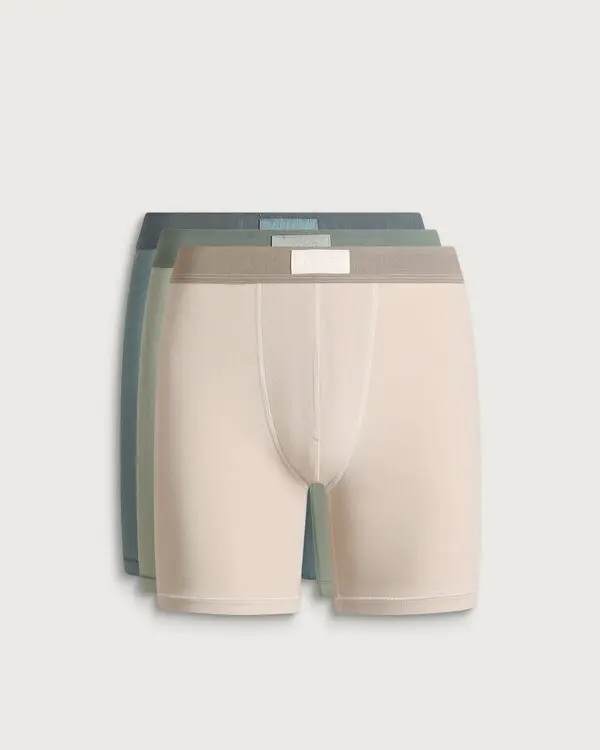 SKIMS Cotton Boxer Brief 5" 3-pack - Stone Multi