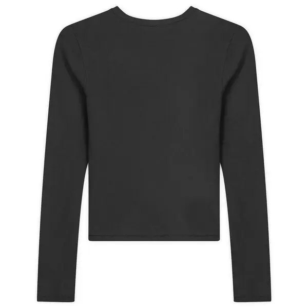SKIMS Cotton Jersey Long Sleeve T-shirt - Soot