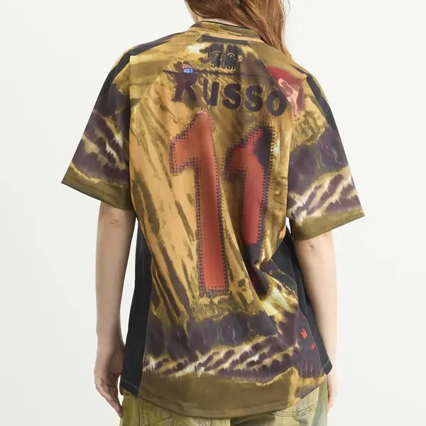 PAOLINA RUSSO Sport Loose Fit Shorts Sleeve Top - Mustard