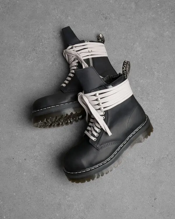 Rick Owens X Dr. Martens Quad Sole Steel Toe Boot