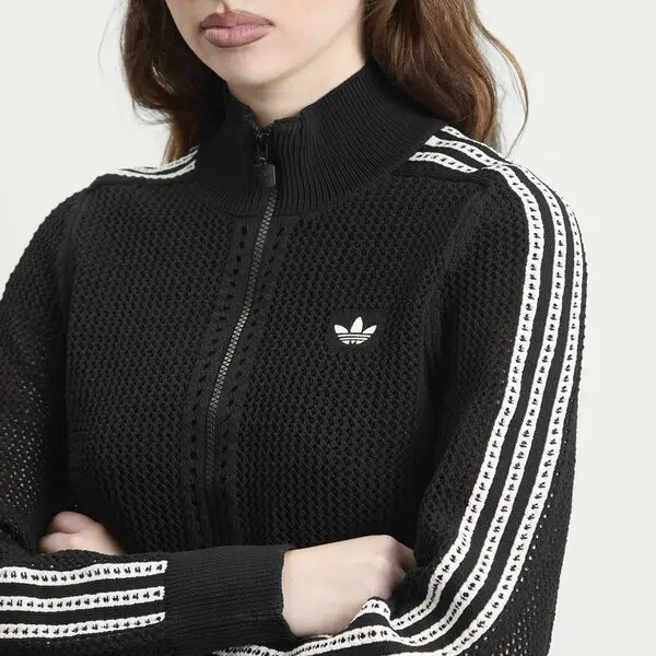 Adidas Crochet Track Top - Black