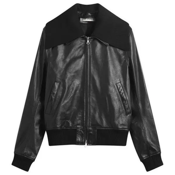Our Legacy Pharos Leather Bomber Jacket - Black