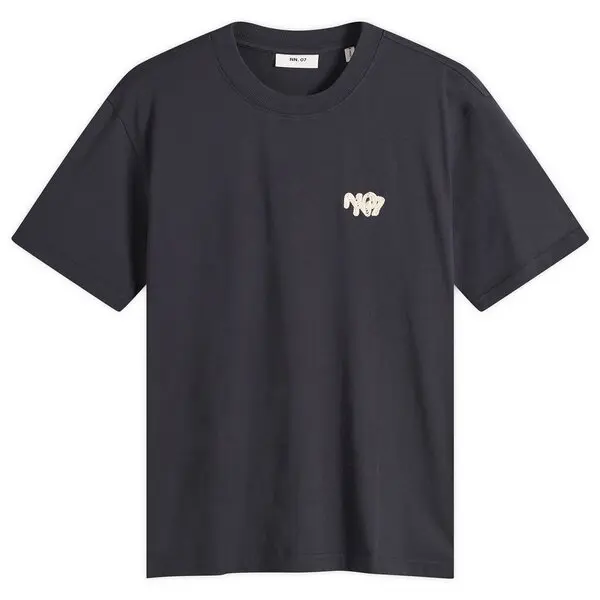 Nn07 Adam Twin Needle Embroidered T-shirt