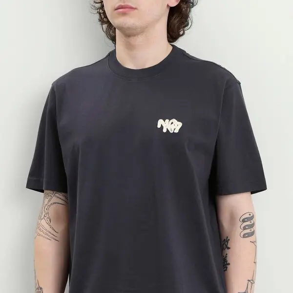 Nn07 Adam Twin Needle Embroidered T-shirt