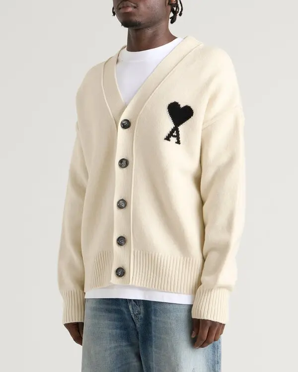 AMI Paris Contrasted Adc Cardigan