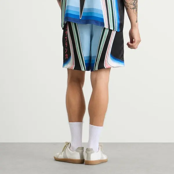 Casablanca Graphic Mountain Drawstring Shorts