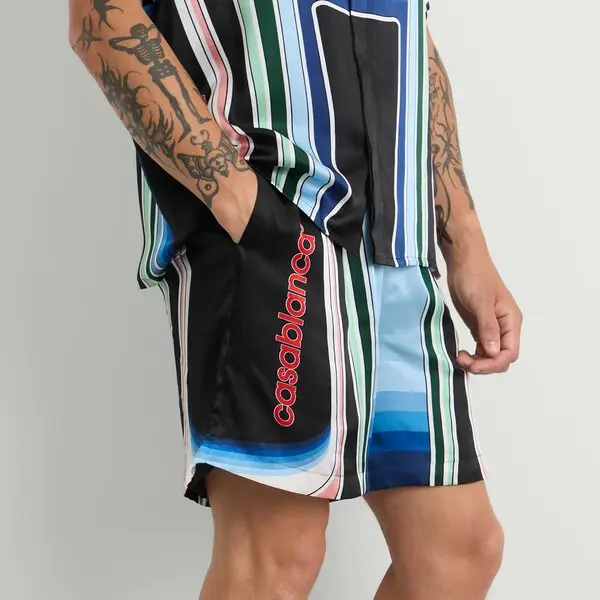 Casablanca Graphic Mountain Drawstring Shorts