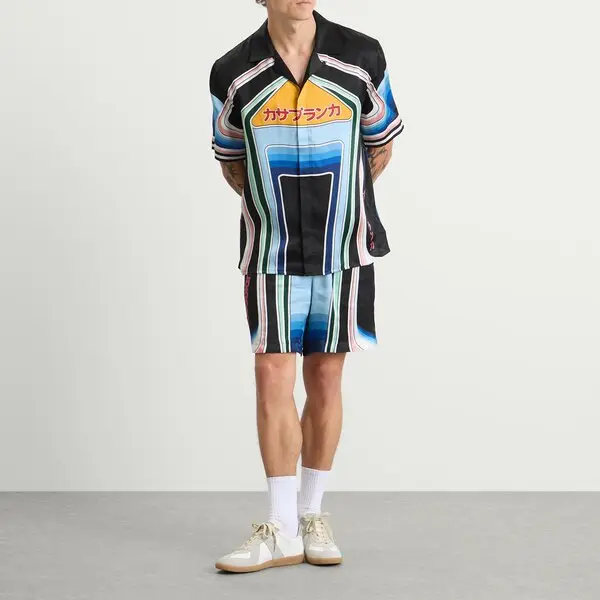 Casablanca Graphic Mountain Drawstring Shorts
