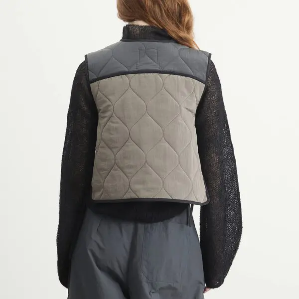 STEL Contrast Quilted Vest Jacket