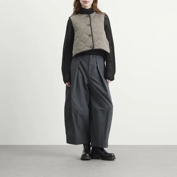 STEL Contrast Quilted Vest Jacket