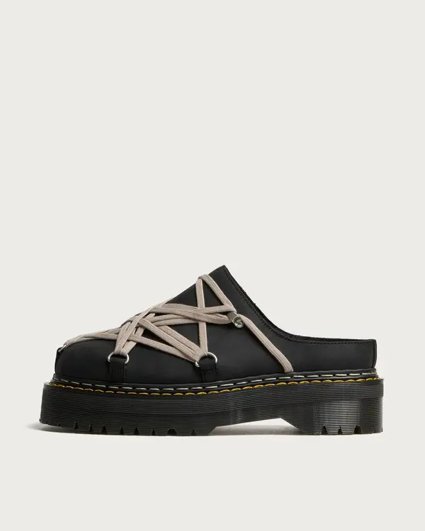 Rick Owens X Dr. Martens Quad Sole Megalace Mule