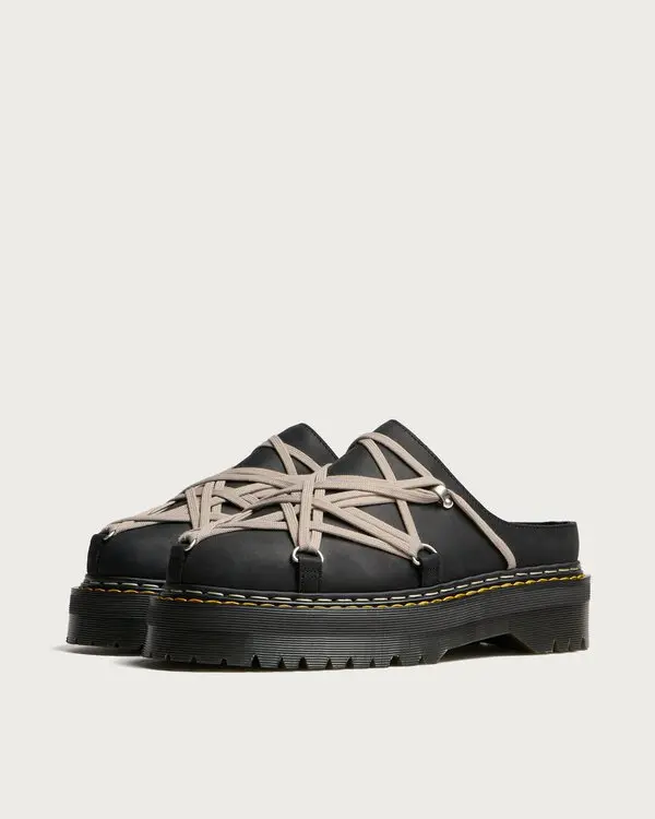 Rick Owens X Dr. Martens Quad Sole Megalace Mule