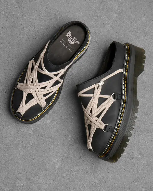 Rick Owens X Dr. Martens Quad Sole Megalace Mule