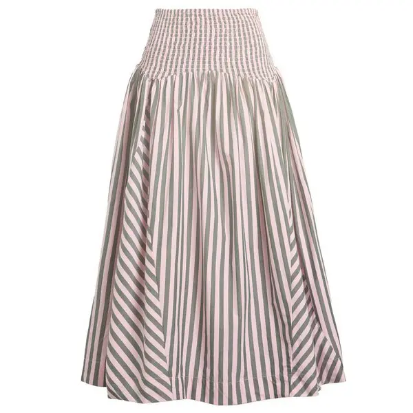 DAMSON MADDER Layla Godet Midi Skirt | Cotton/eva | End Clothing - Multicolor