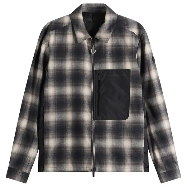 Moncler Cornisello Check Shirt Jacket - Black