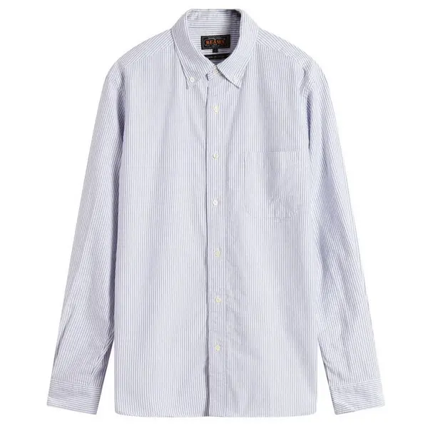BEAMS Button Down Candy Stripe Shirt