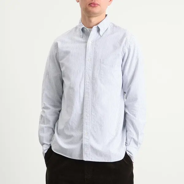 BEAMS Button Down Candy Stripe Shirt