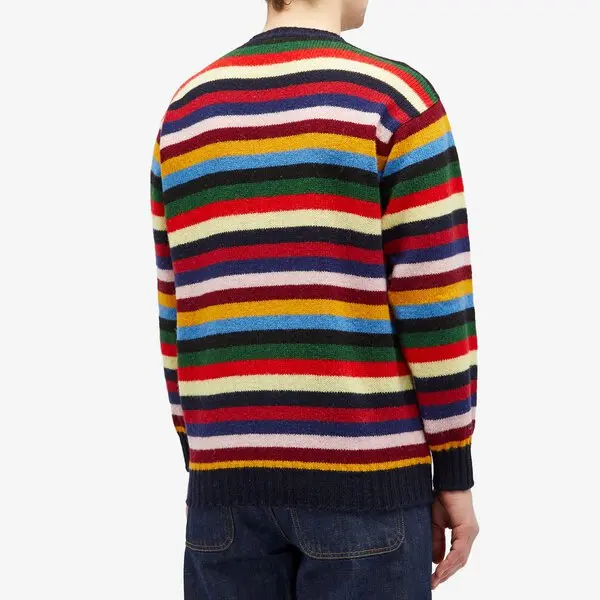 JAMIESON'S OF SHETLAND Stripe Crew Knit | Size: | 100% Wool | End Clothing