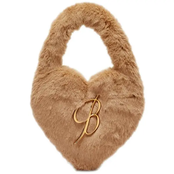 Blumarine Fluffy Heart Bag - Camel