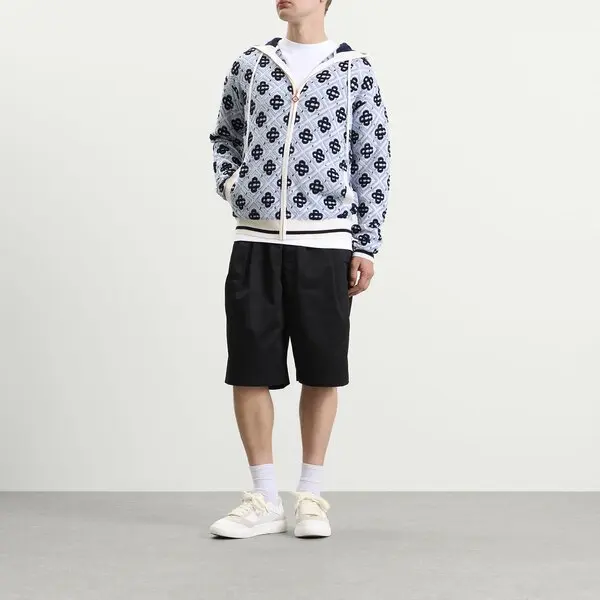 Casablanca Monogram Zip Up Hoodie