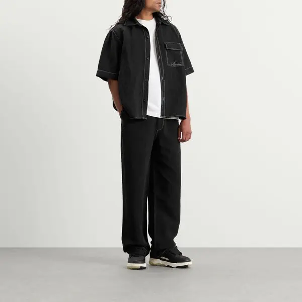 Amiri Script Linen Shirt