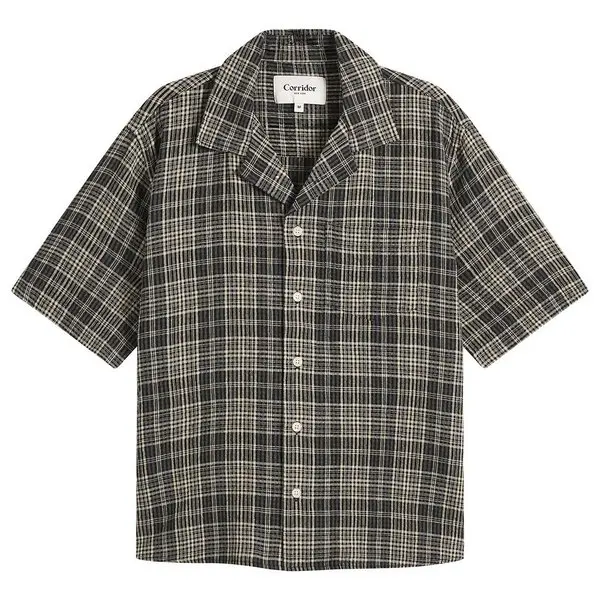 CORRIDOR Plaid Seersucker Shorts Sleeve Shirt