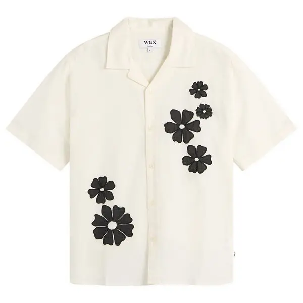 WAX LONDON Didcot Applique Flowers Vacation Shirt