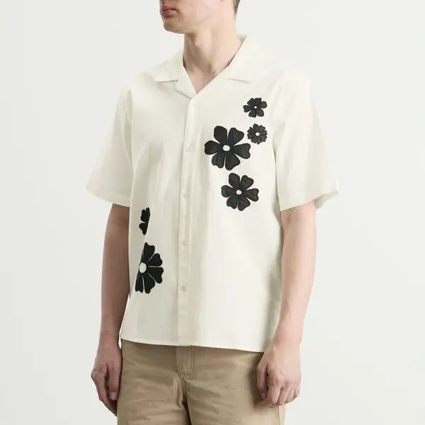 WAX LONDON Didcot Applique Flowers Vacation Shirt