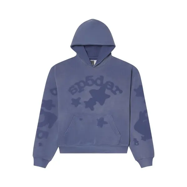 SP5DER Applique Beluga Hoodie 'steel
