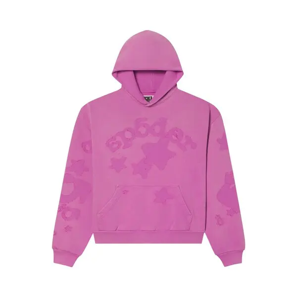 SP5DER Applique Beluga Hoodie 'dusty Rose