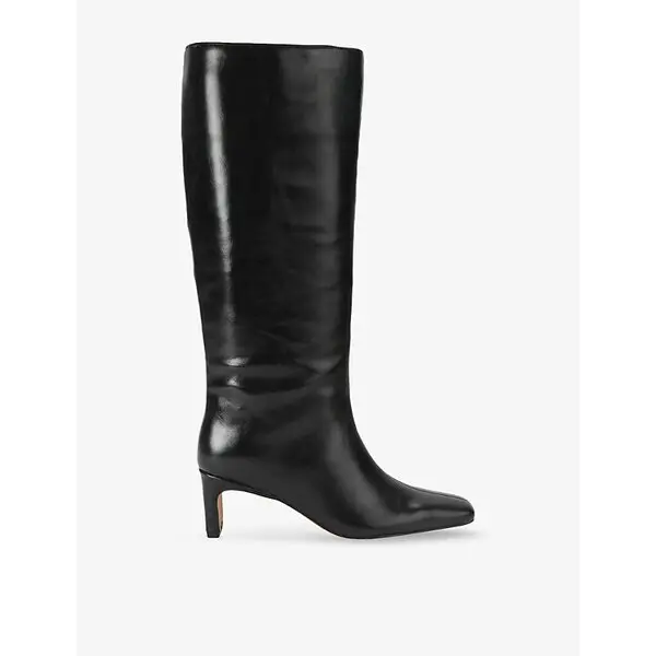 Steve Madden Jendi Heeled Leather Knee-high Boots - Black
