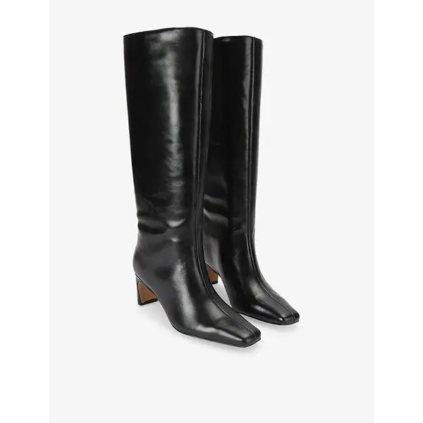 Steve Madden Jendi Heeled Leather Knee-high Boots