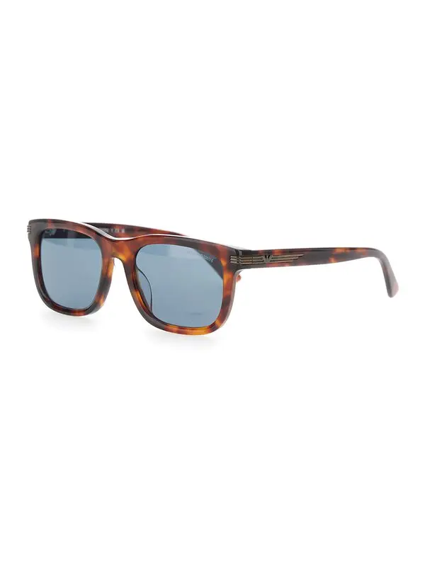 Emporio Armani Square-lens Leopard-print Acetate Sunglasses For With Side Logo