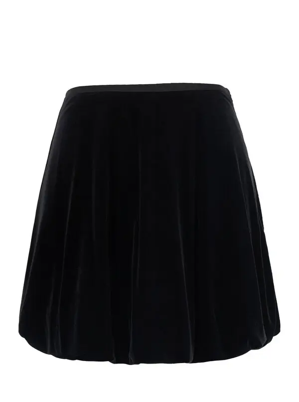 Emporio Armani Pleated Mini Skirt With Elasticated Waist - Black