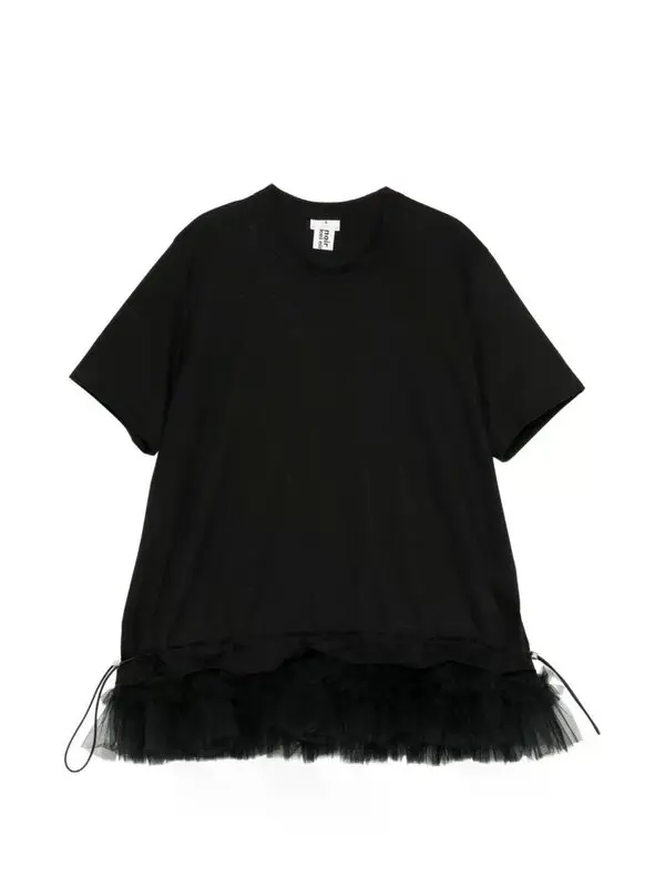 Noir Kei Ninomiya Tulle-hem T-shirt