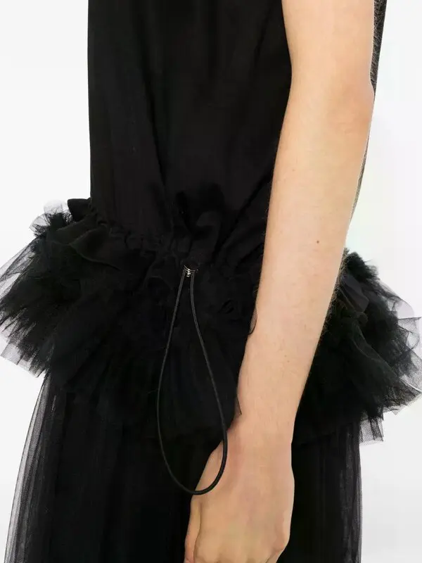 Noir Kei Ninomiya Tulle-hem T-shirt