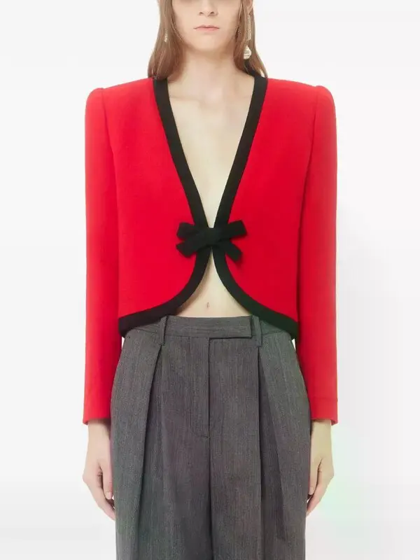Valentino Garavani Wool Crepe Jacket - Red