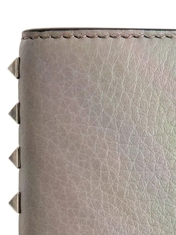 Valentino Garavani Rockstud Wallet In Grainy Calfskin