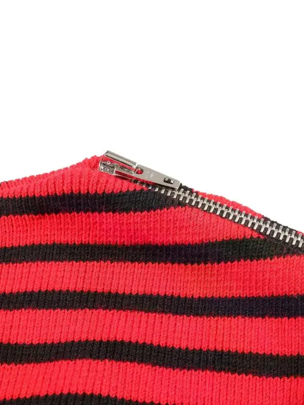 Celine 2010s Striped Shoulder-zip Sweater