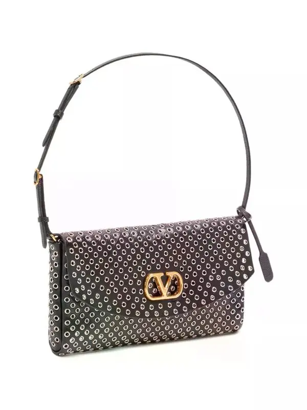 Valentino Garavani Devain Eyelet-embellished Shoulder Bag