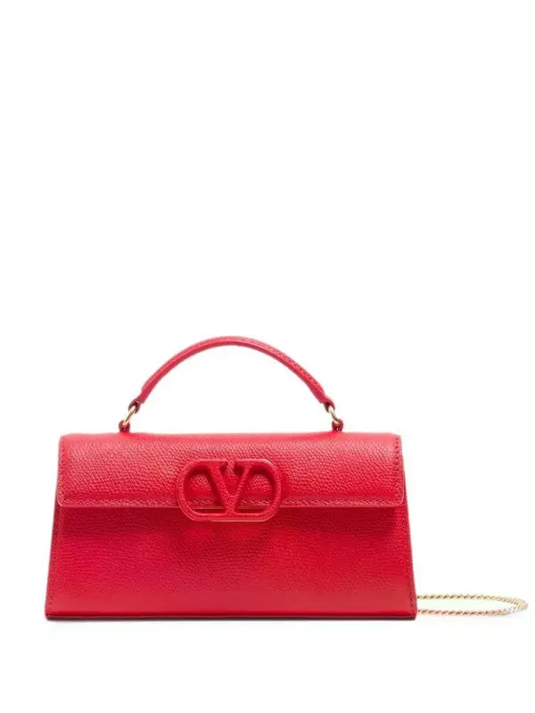 Valentino Garavani Vsling Grainy Leather Tote Bag - Red